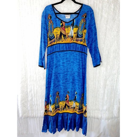 Marisol Dresses Vintage Marisol Dashiki Maxi Dress Womens Large